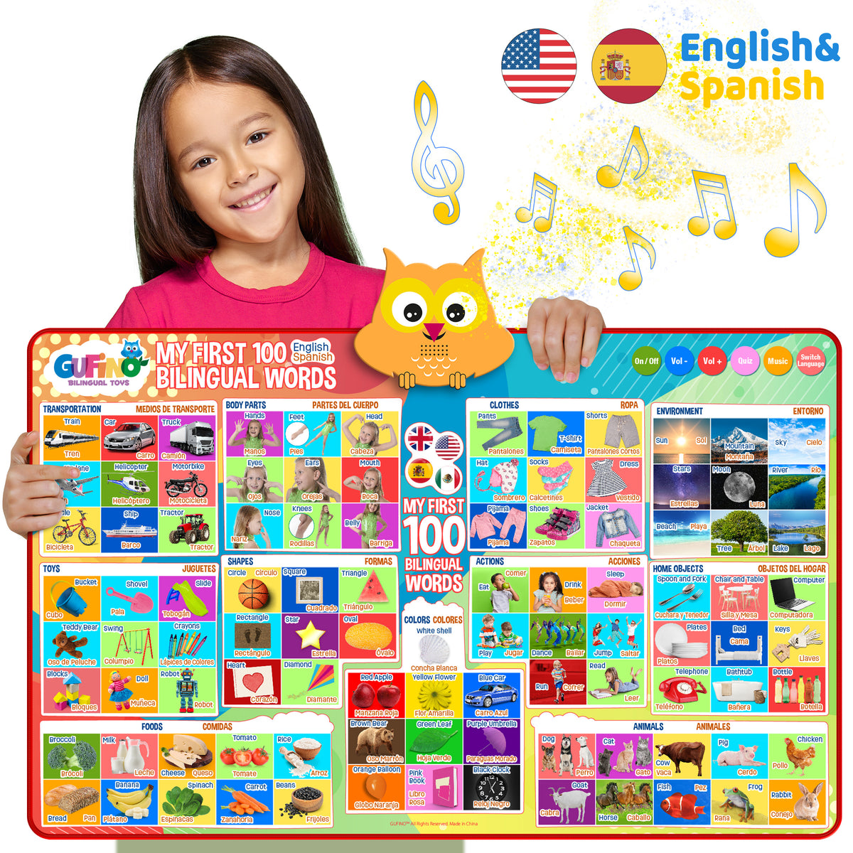 Infants Educational Toys| 1,2,3 & 5 Year | Spanish-English Learning ...