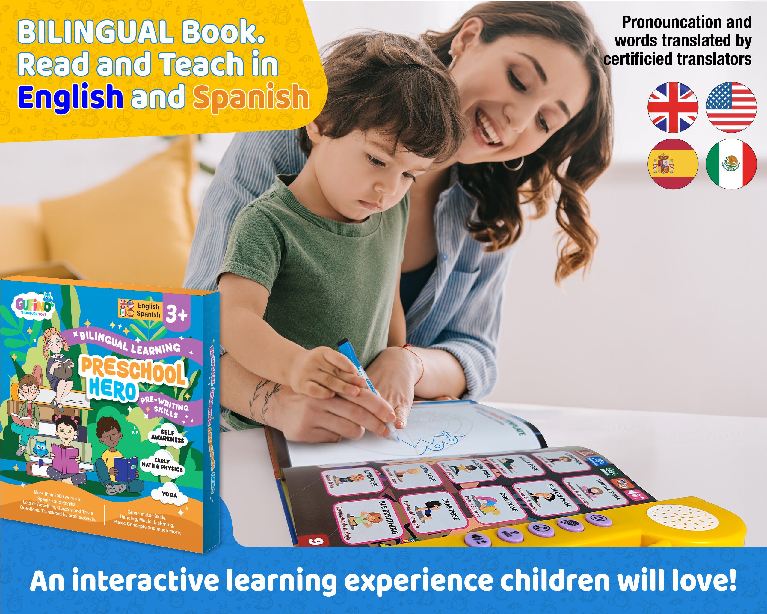 Bilingual Spanish and English Learning Toys for Infants | Electronic ...