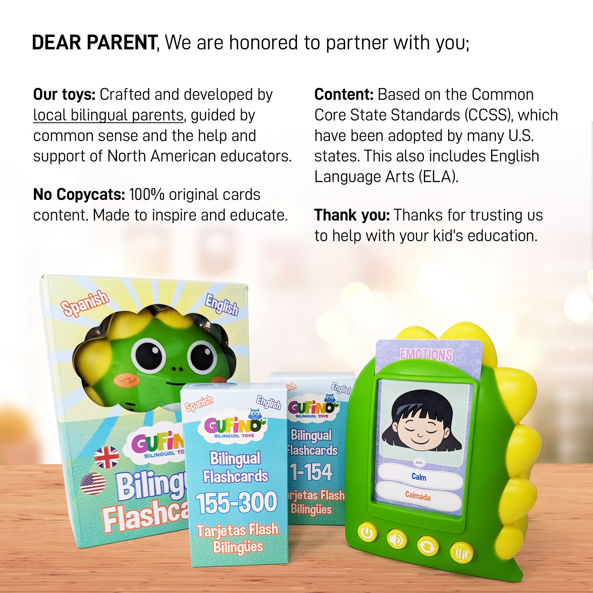 English & Spanish Flash Cards for Kids - Bilingual Flash Cards – Gufino ...