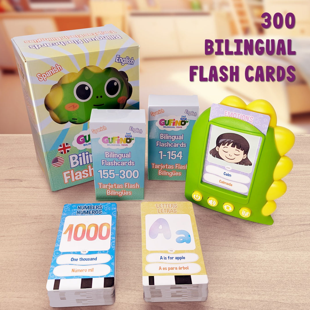 English & Spanish Flash Cards for Kids - Bilingual Flash Cards – Gufino ...